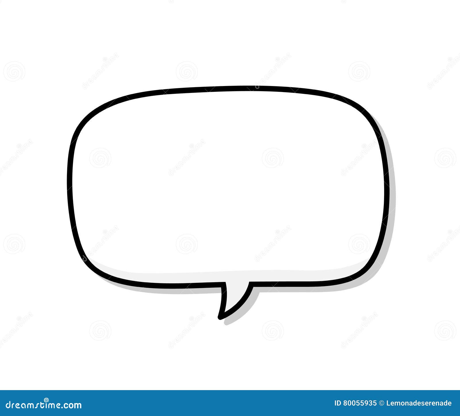 Blank Narration Bubble stock vector. Illustration of white - 80055935
