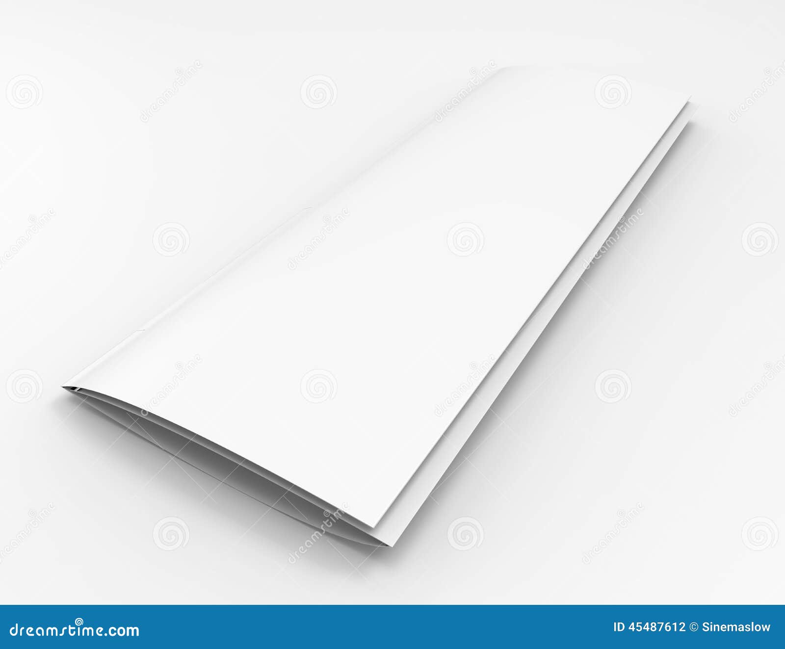 Blank Narrow Catalog or Brochure Stock Illustration - Illustration of ...
