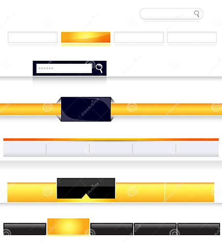 Blank navigation bars stock vector. Illustration of effect - 29457382