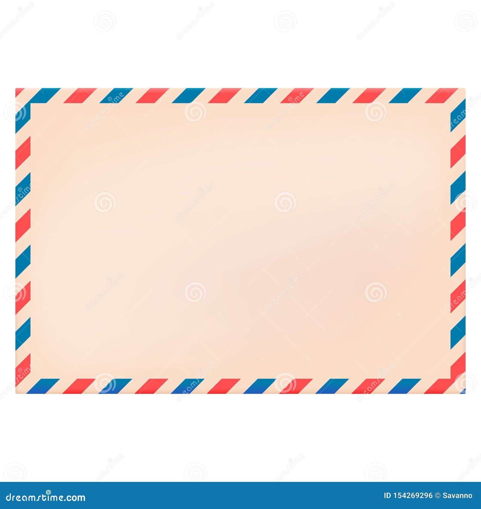 Blank New Envelope with Red and Blue Striped Border Stock Vector ...