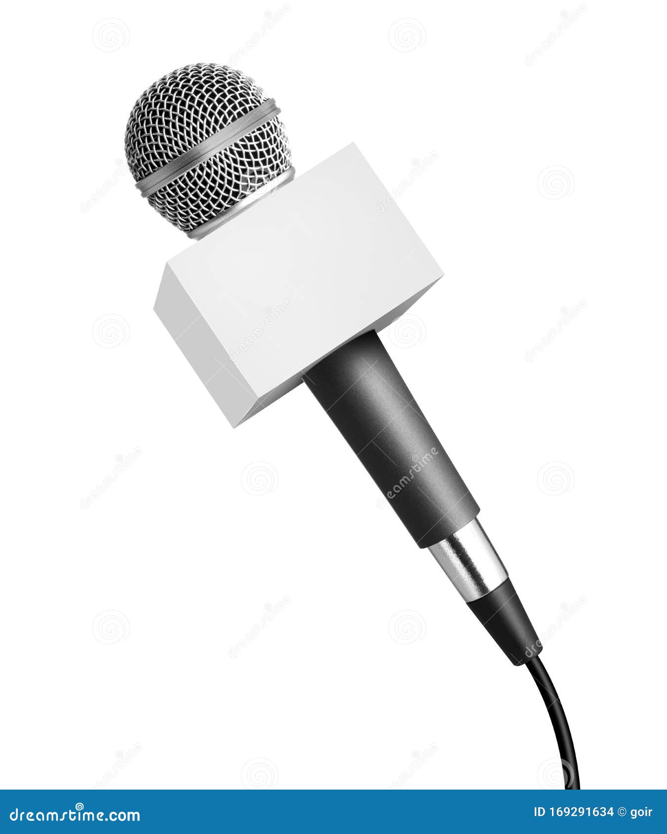 Blank news microphone stock photo. Image of information - 169291634