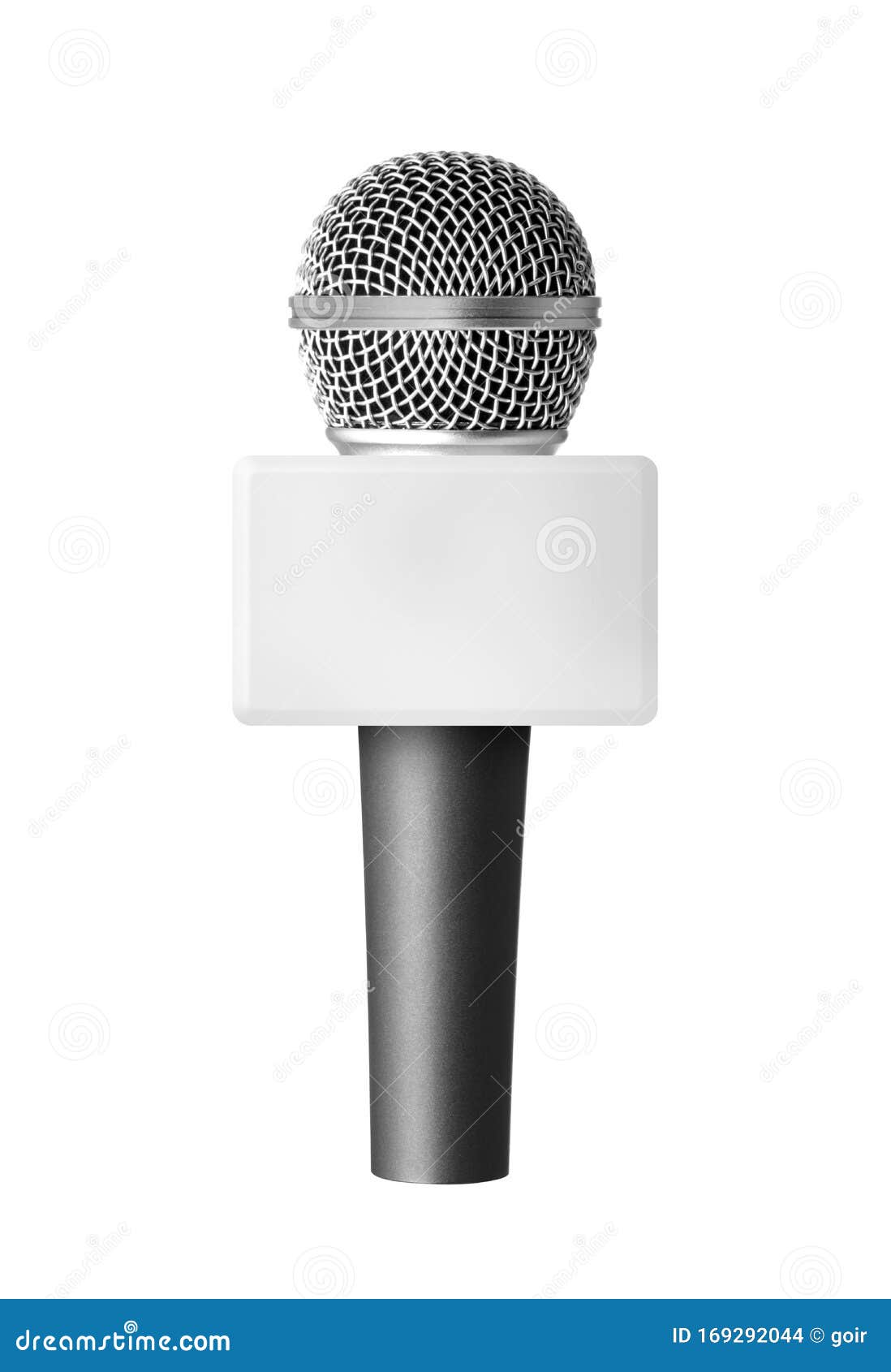 Blank news microphone stock photo. Image of journalism - 169292044