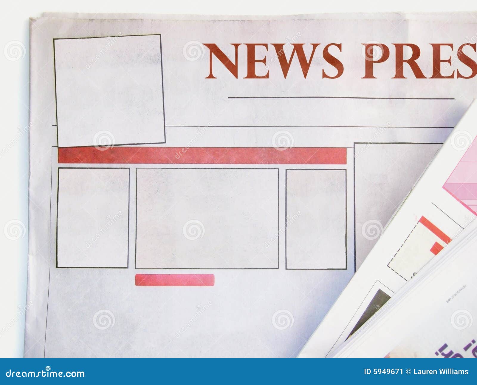 Blank newspaper stock image. Image of journalism, current - 5949671