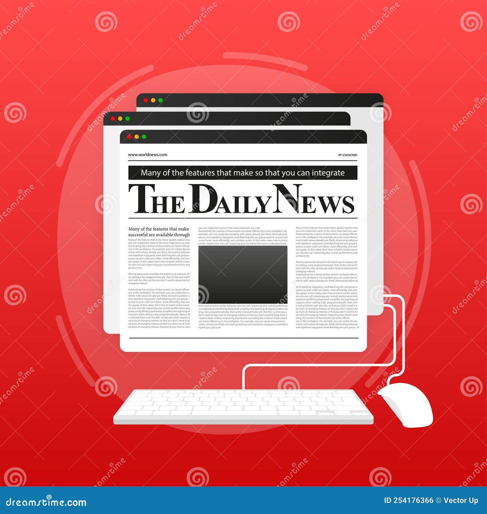 Blank daily Newspaper. Breaking News. News and Press. Stock Vector ...