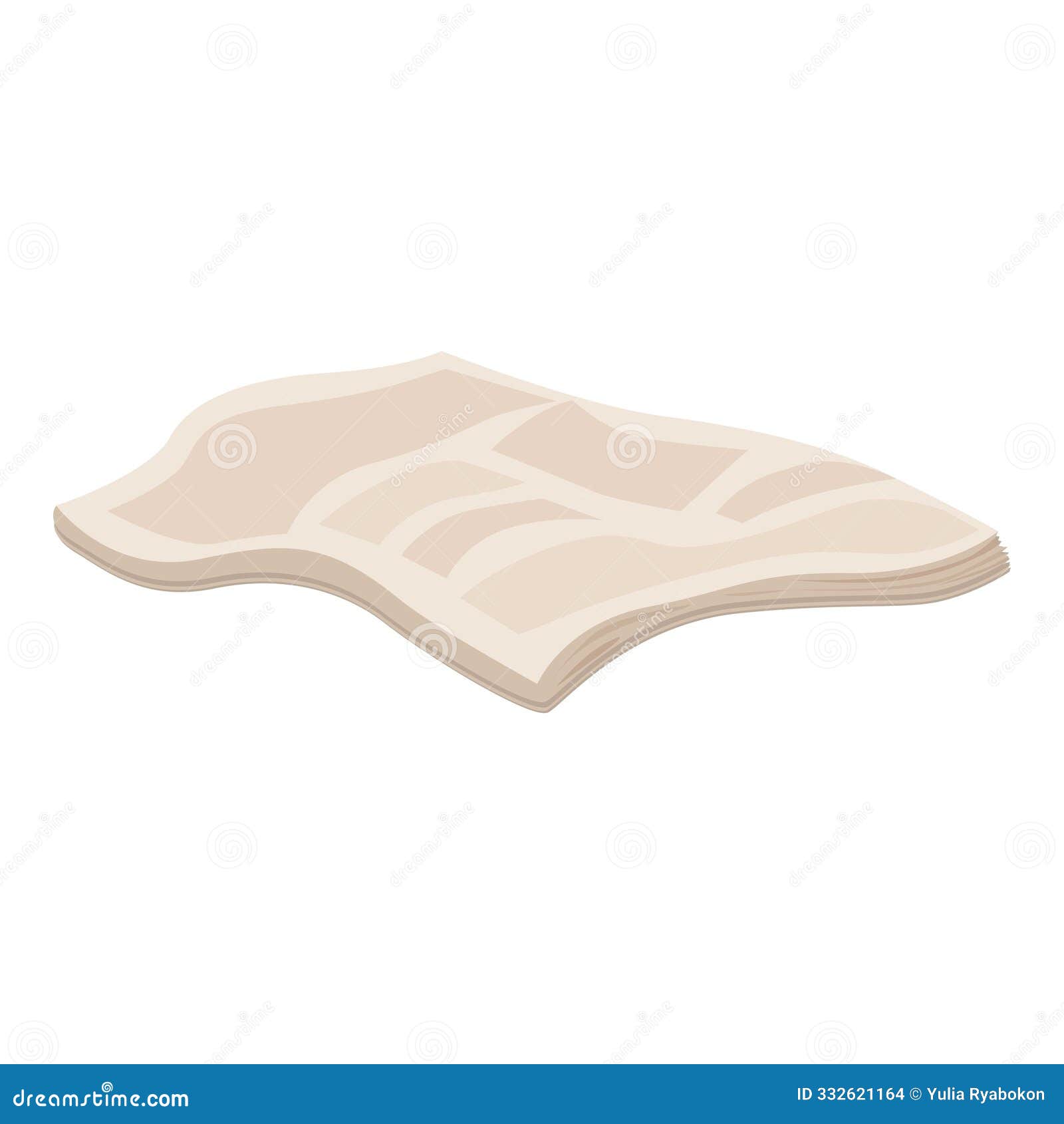 Blank Newspaper Lying Down with Bent Pages Stock Illustration ...