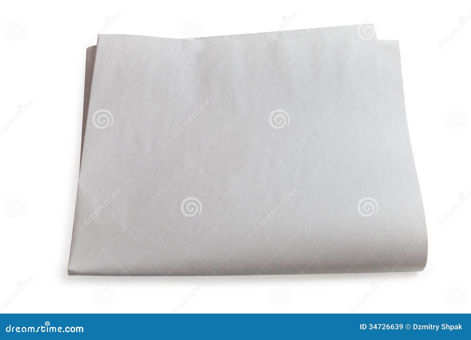 Blank Newspaper Page Isolated. Stock Image - Image of space, frontpage ...