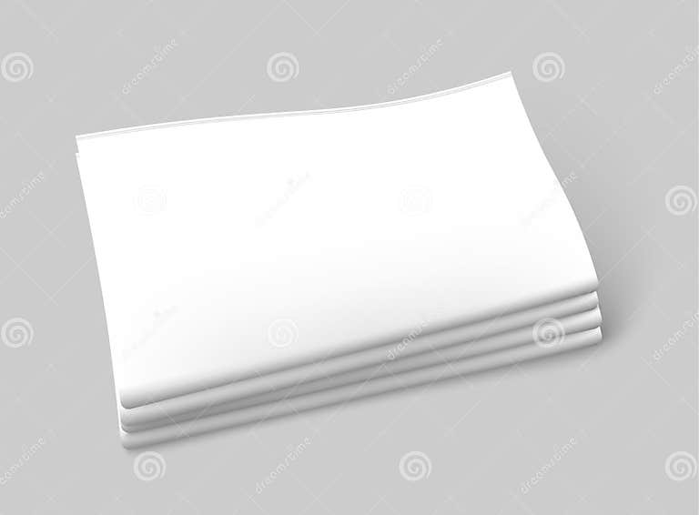 Blank Newspaper Sheets Stack, Realistic Vector Illustration Isolated on ...