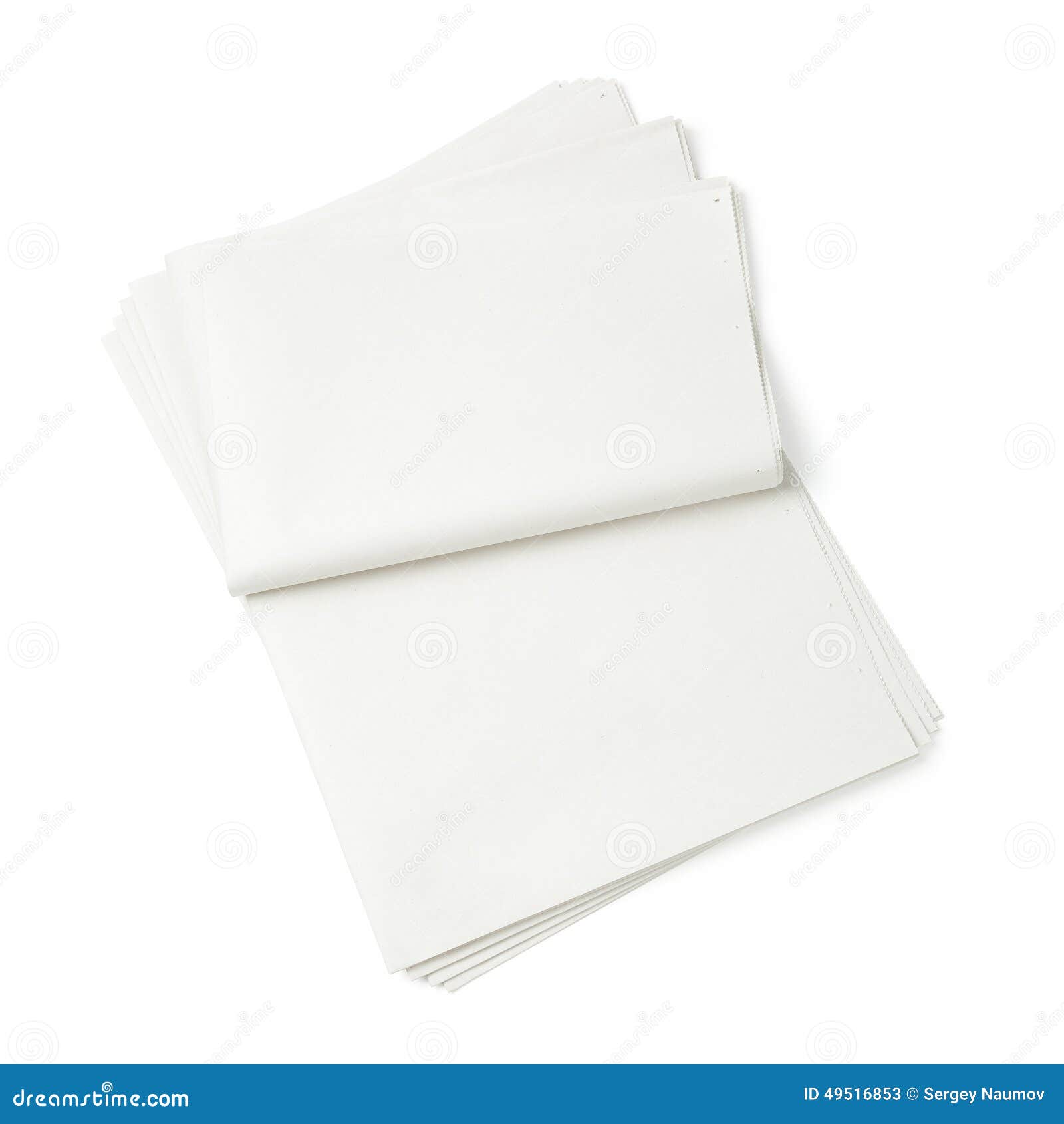 Blank Newspapers on White Background Stock Image - Image of diary ...