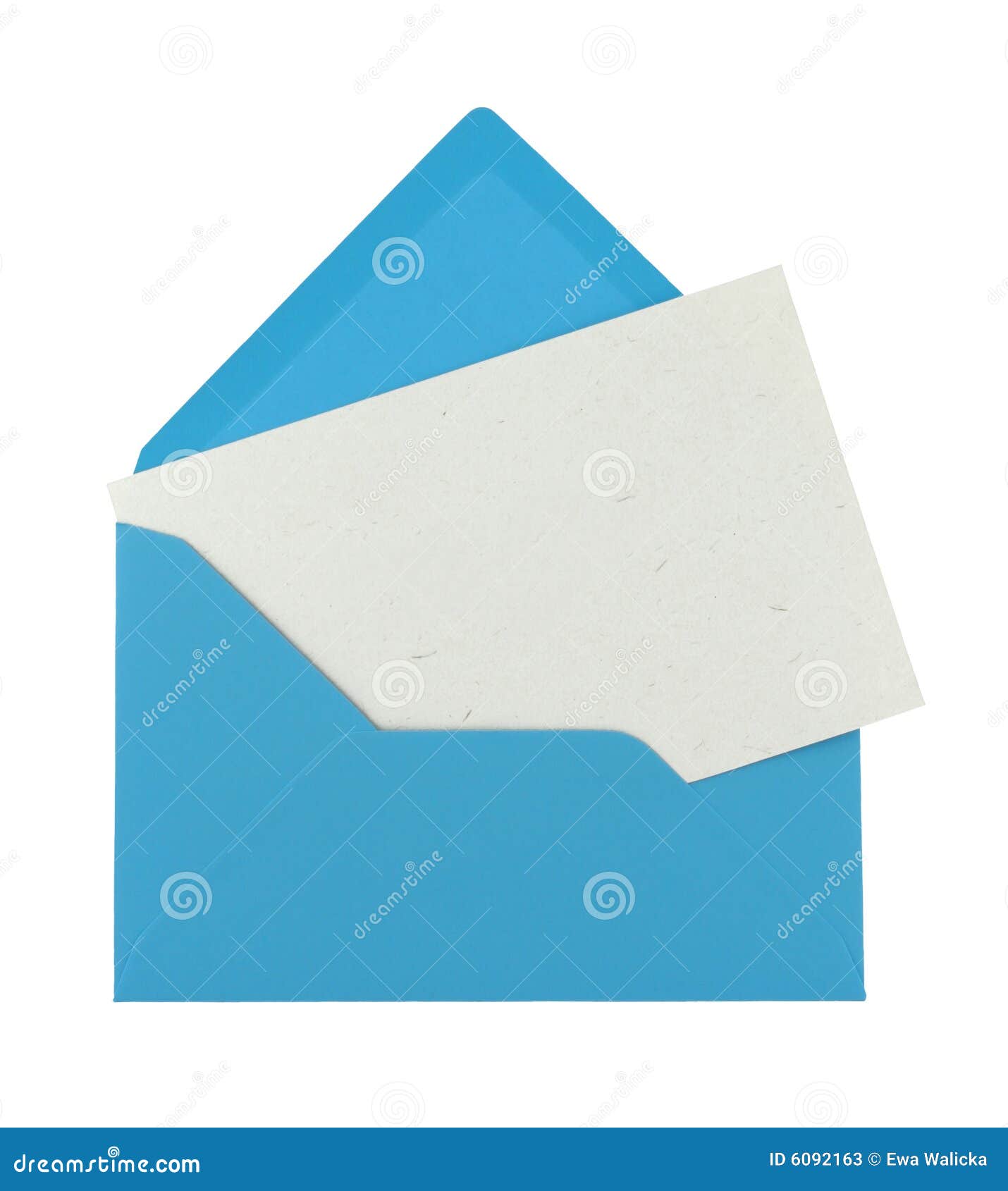 Blank Note in a Blue Envelope Stock Image - Image of envelope ...