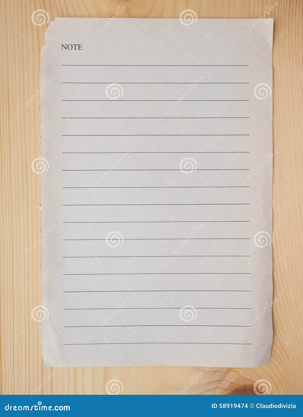 Blank note book page stock photo. Image of brown, memo - 58919474