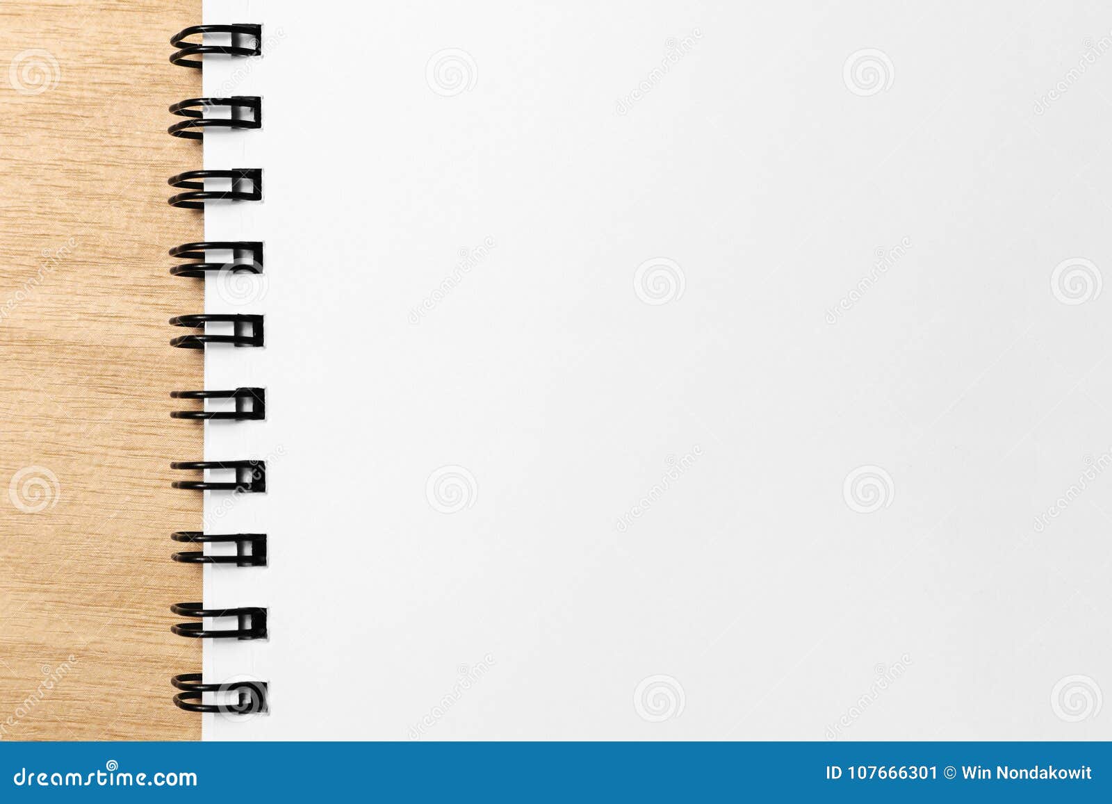 Blank Note Book Page on Wood Stock Image - Image of blank, office ...