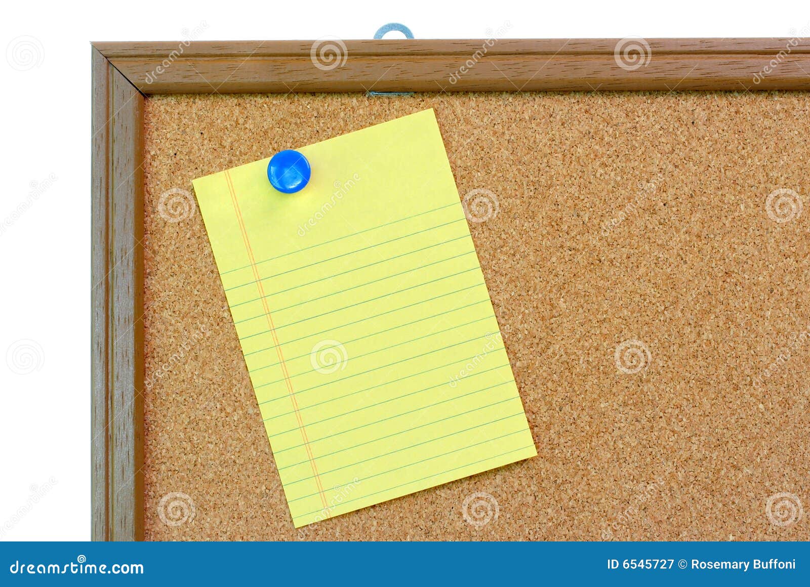 Blank Note on Bulletin Board Stock Image - Image of paper, bulletin ...