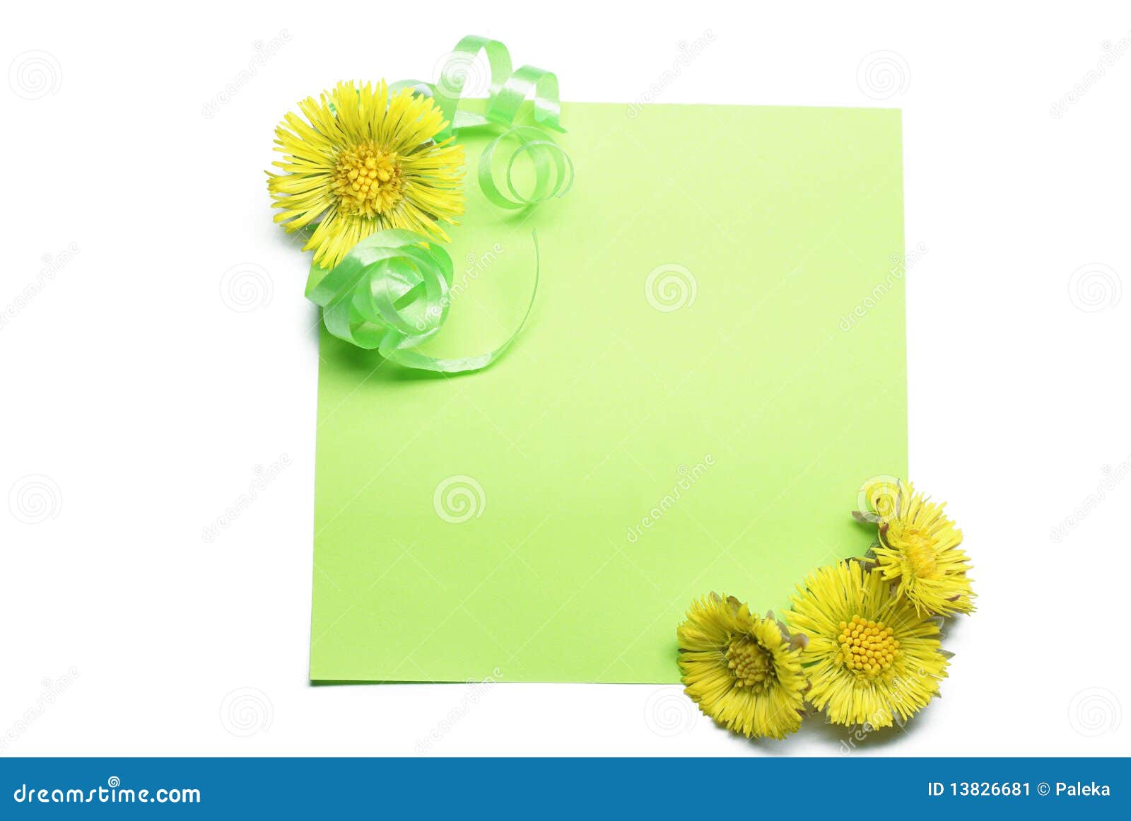 Blank note with flowers stock image. Image of list, clip - 13826681