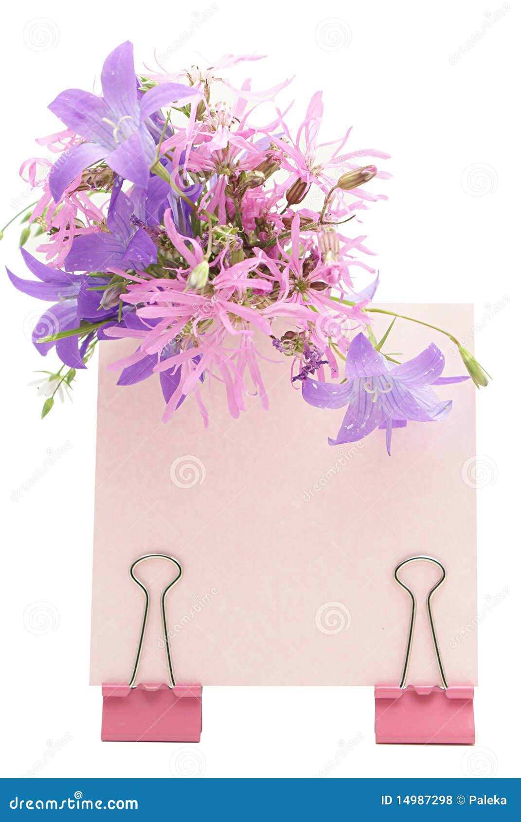 Blank note with flowers stock photo. Image of multicolor - 14987298