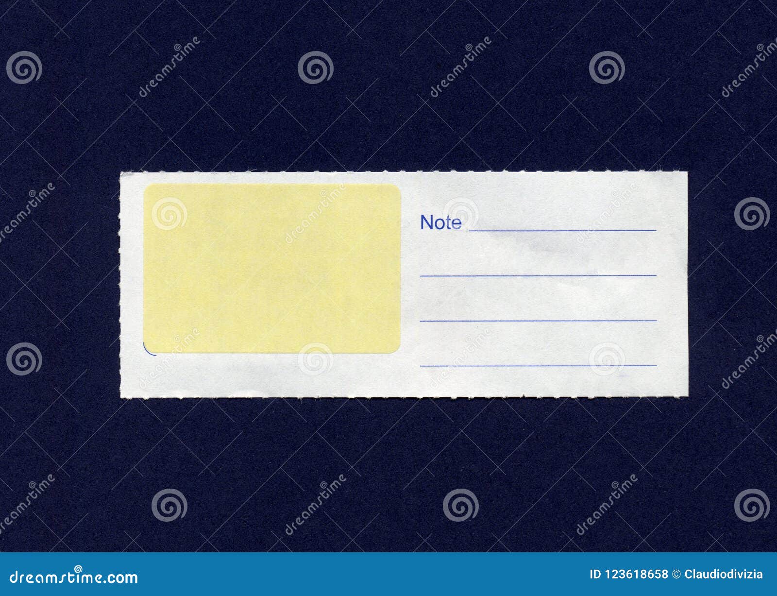 Blank note label stock photo. Image of label, shipping - 123618658
