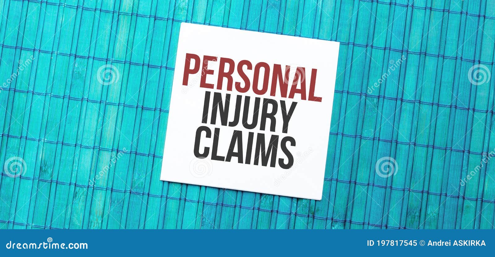 Blank Note Pad with Text Personal Injury Claims on Blue Wooden ...