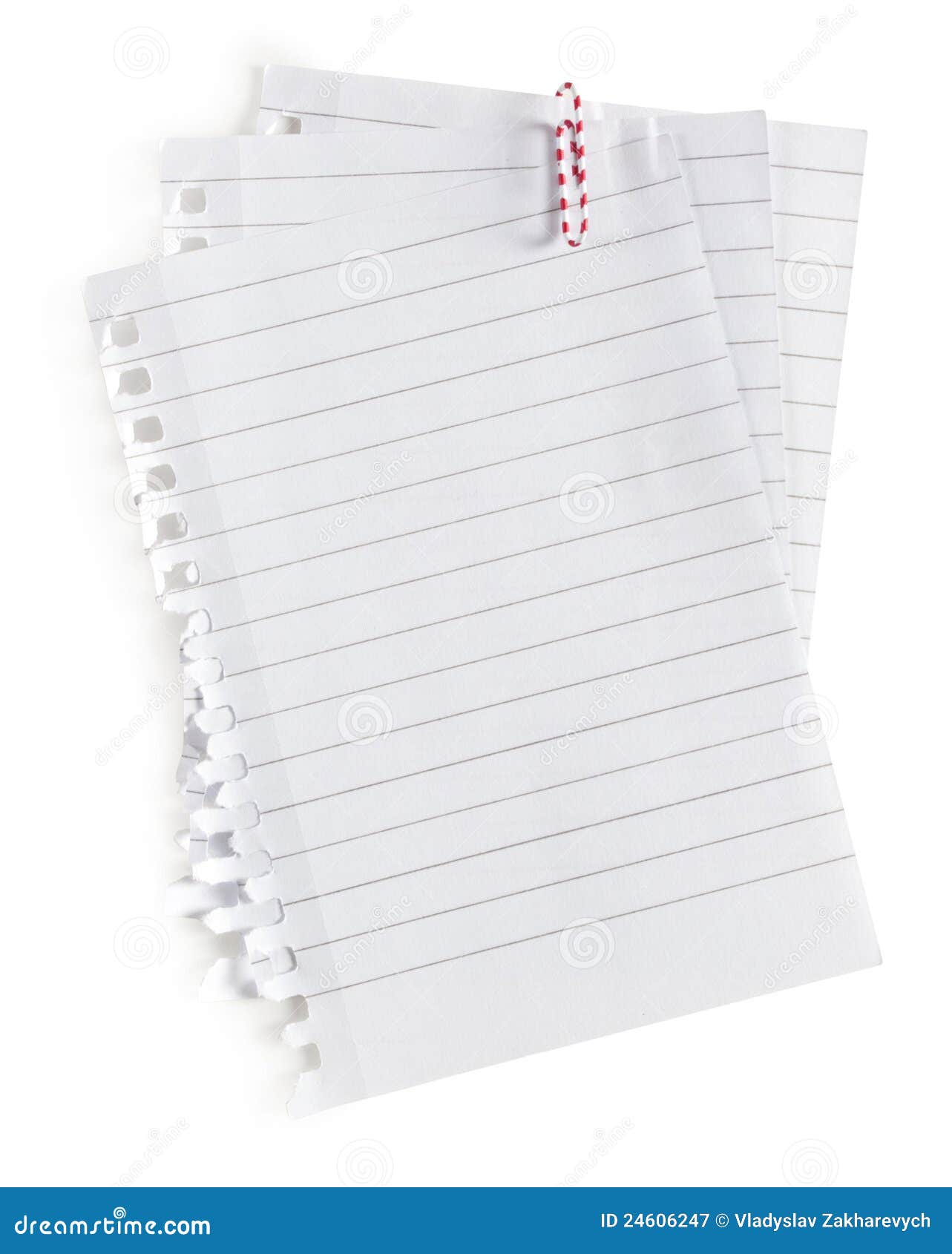 Blank Note Paper and Red Paper-clip Stock Image - Image of ideas ...