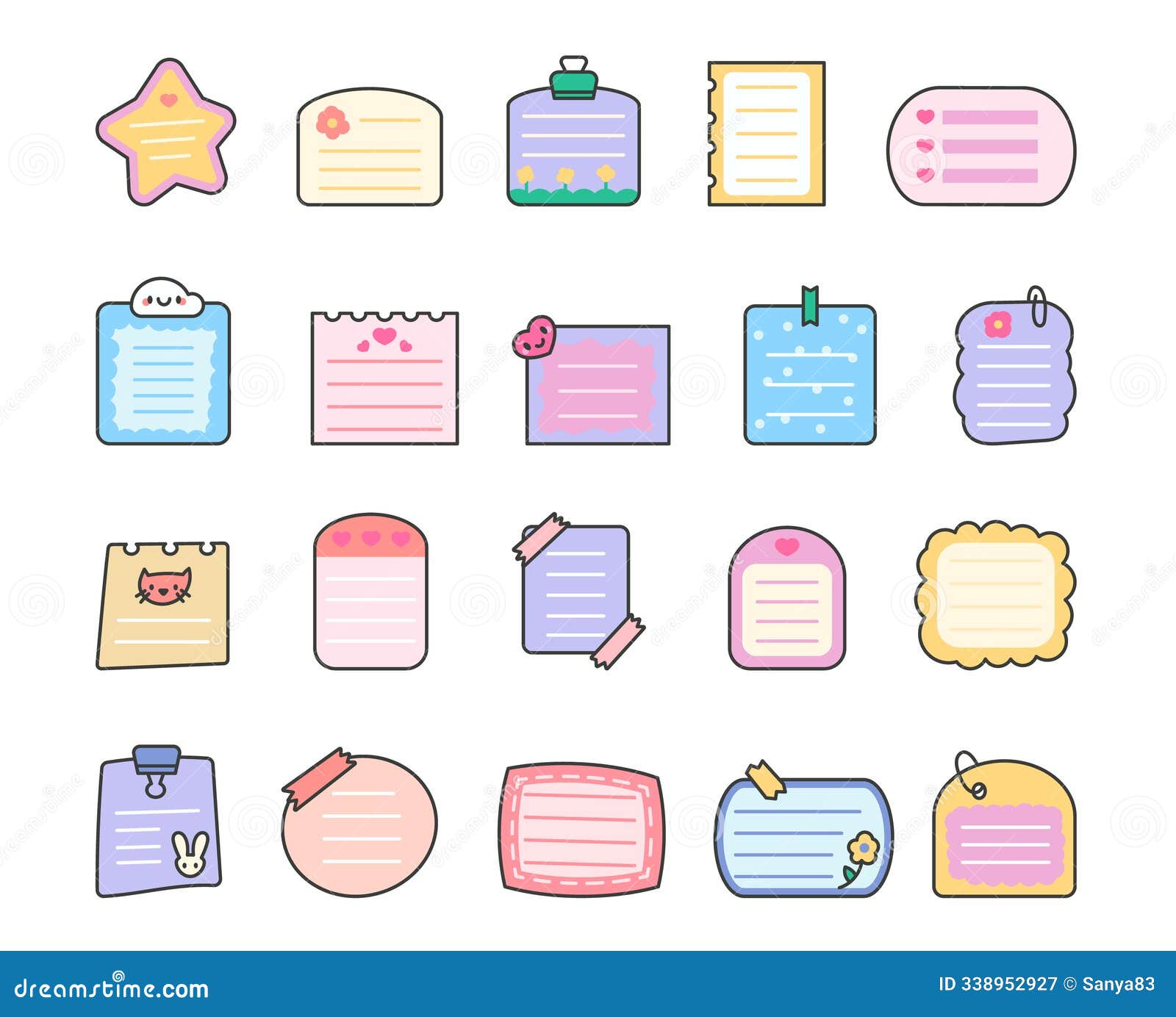 Blank Note on Paper. Reminder on the Sheet Stock Vector - Illustration ...