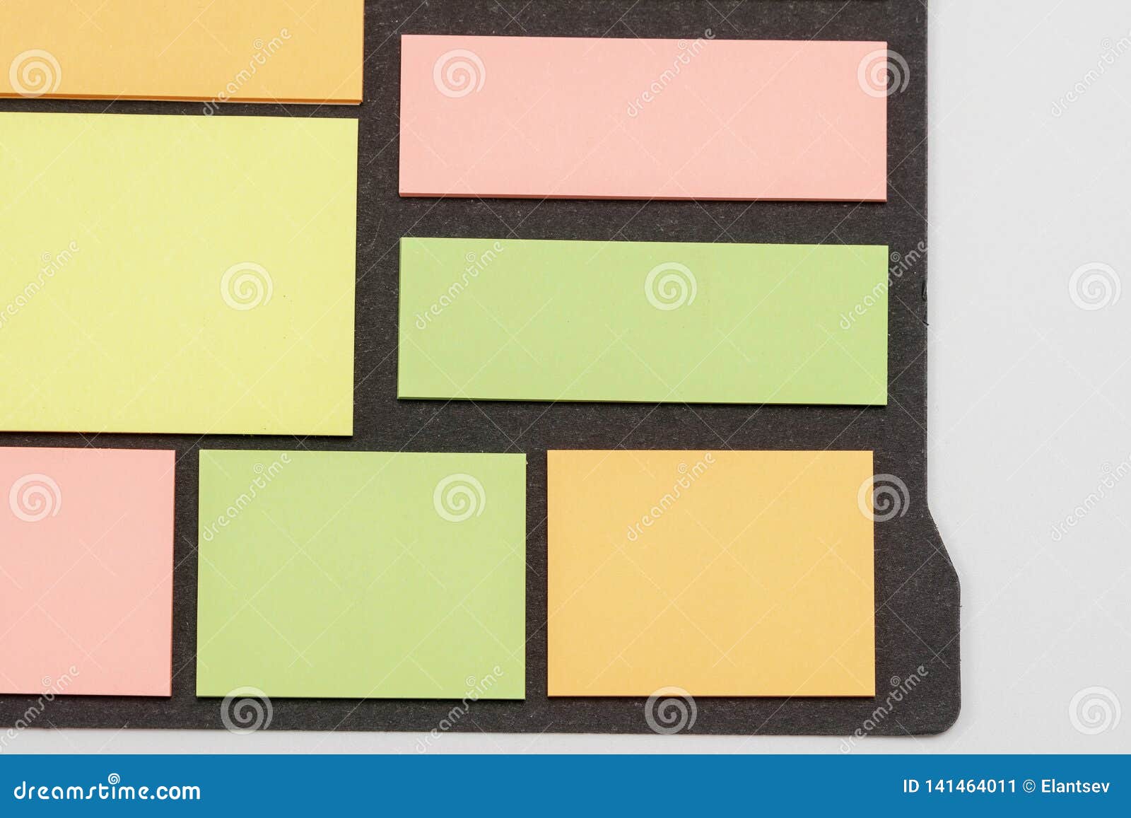 Blank Note Paper Set of Different Colours Forms and Sizes. Sticky Notes ...