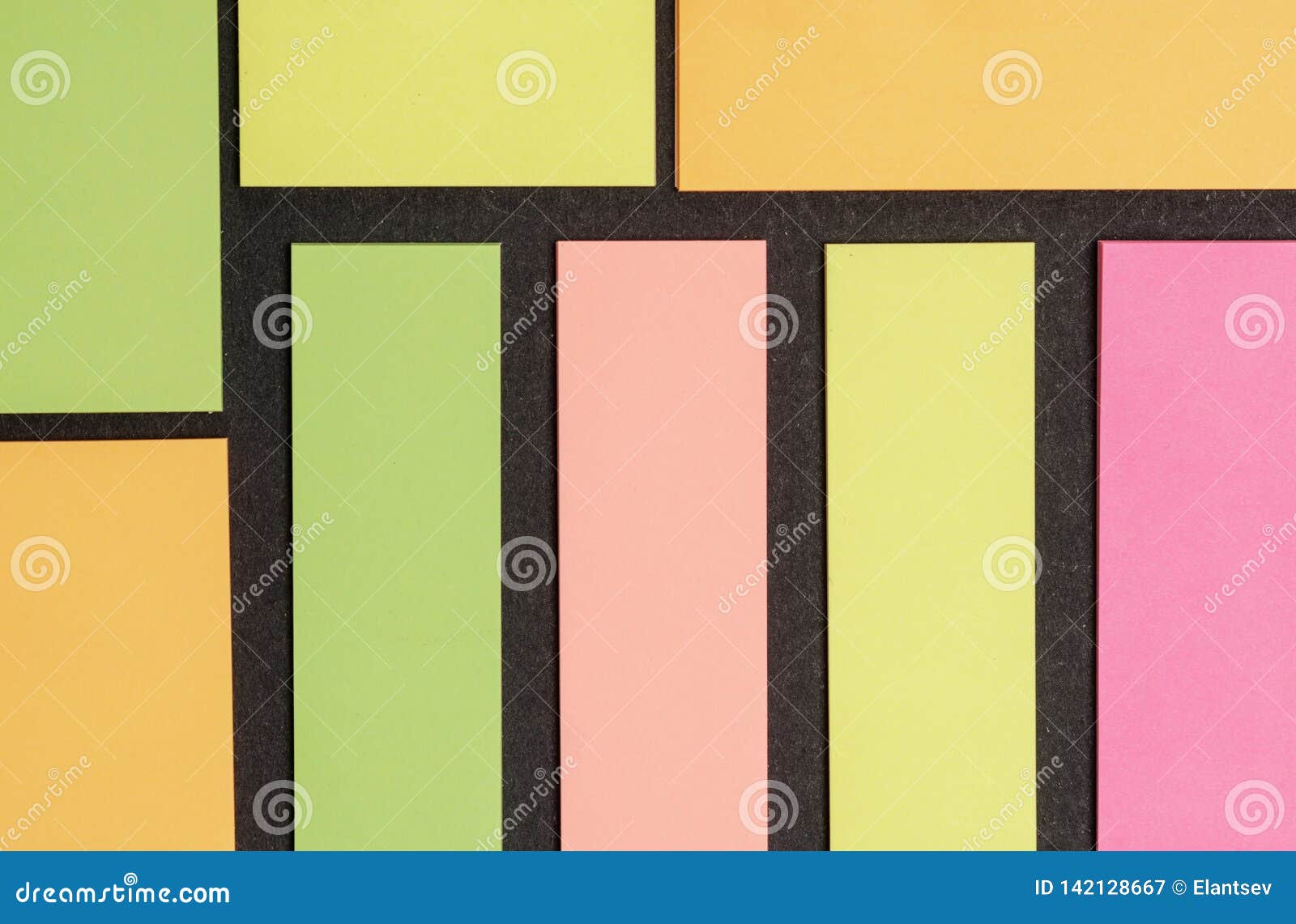 Blank Note Paper Set of Different Colours Forms and Sizes. Sticky Notes ...