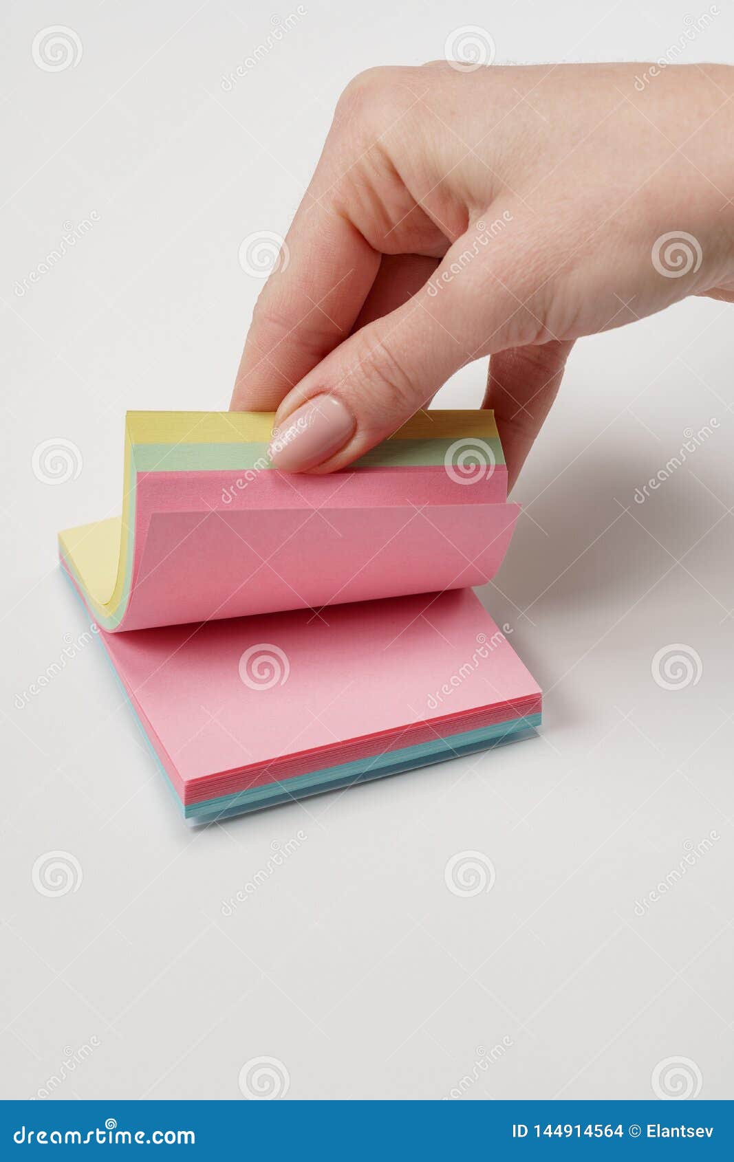 Blank Note Paper Set of Different Colours. Sticky Notes Collection on ...
