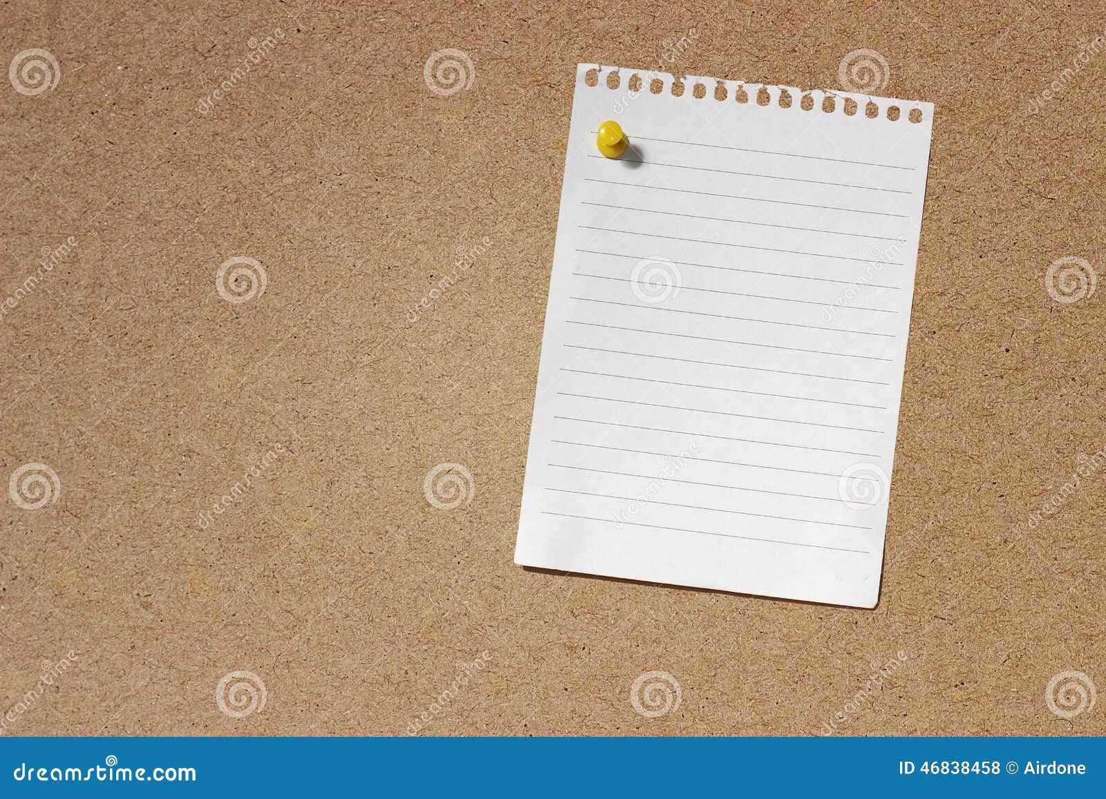 Blank Note Paper Template stock photo. Image of sticker - 46838458