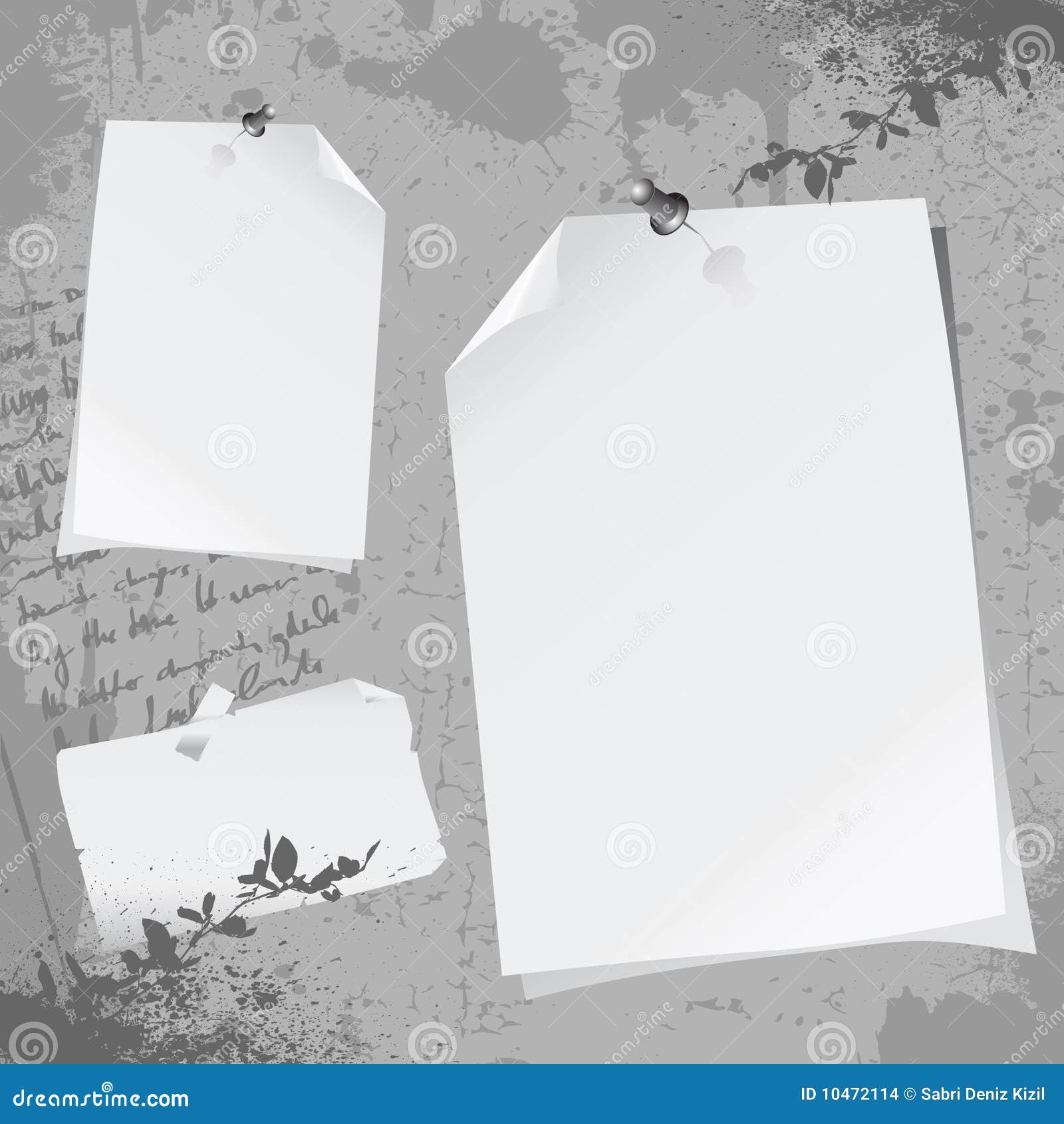 Blank note papers stock vector. Illustration of empty - 10472114