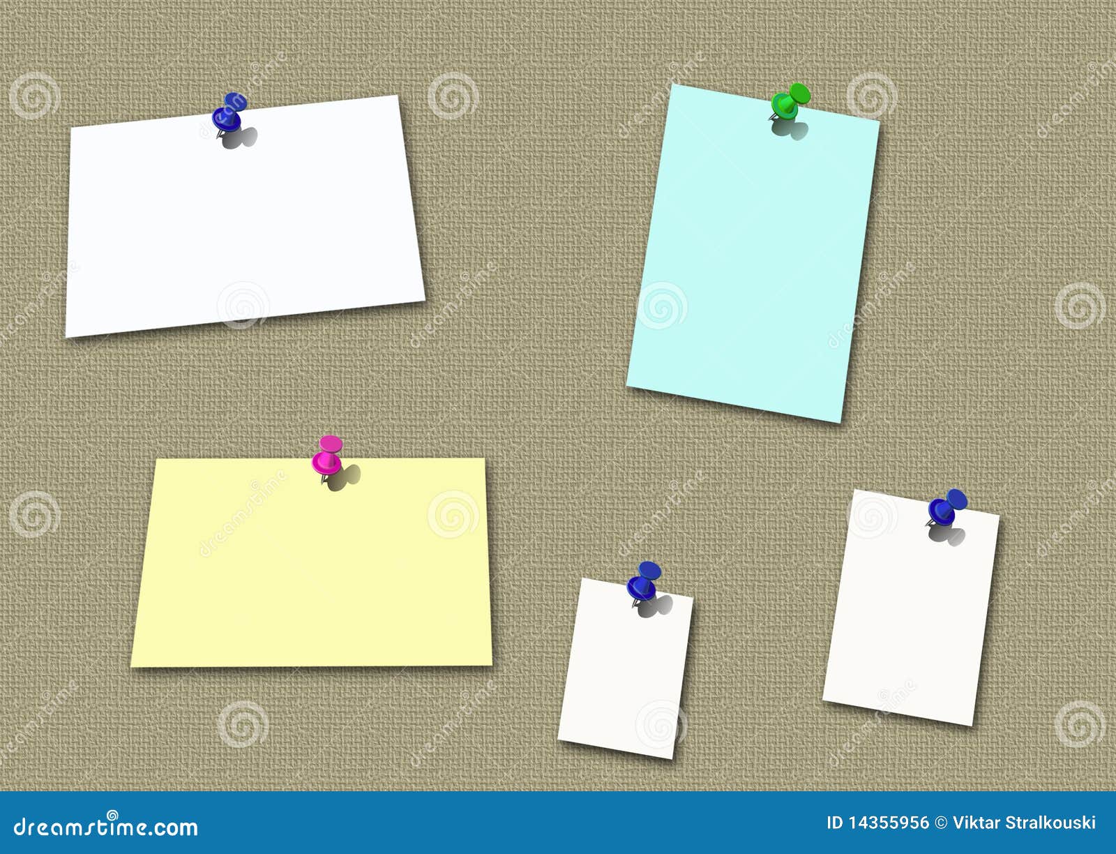 Blank note papers stock illustration. Illustration of document - 14355956