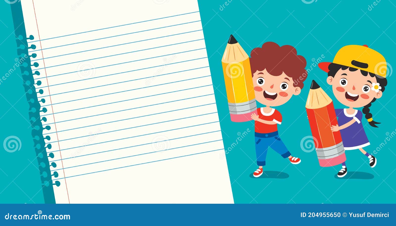 Blank Note Papers for Children Education Stock Vector - Illustration of ...
