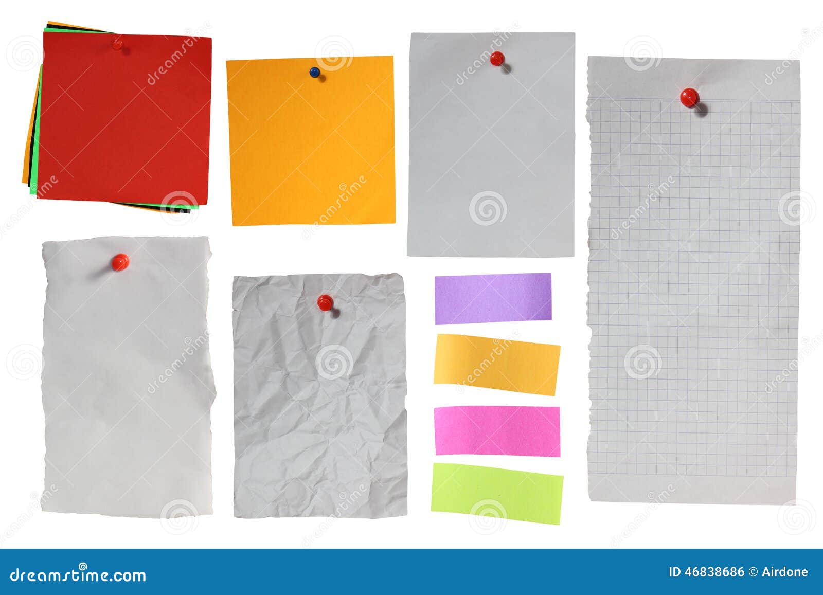 Blank Note Papers Template stock photo. Image of label - 46838686