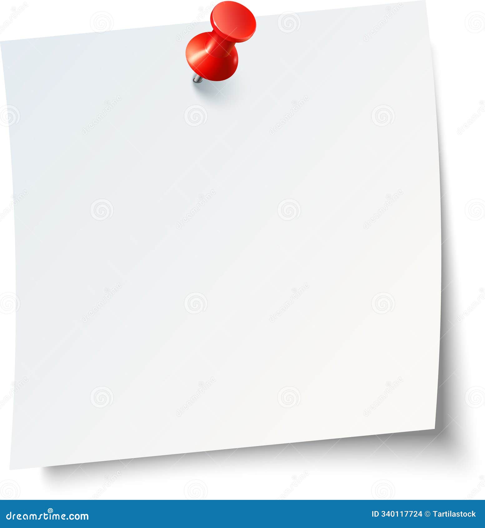 A Blank Note Pinned To a Corkboard with a Red Pushpin, Suitable for ...