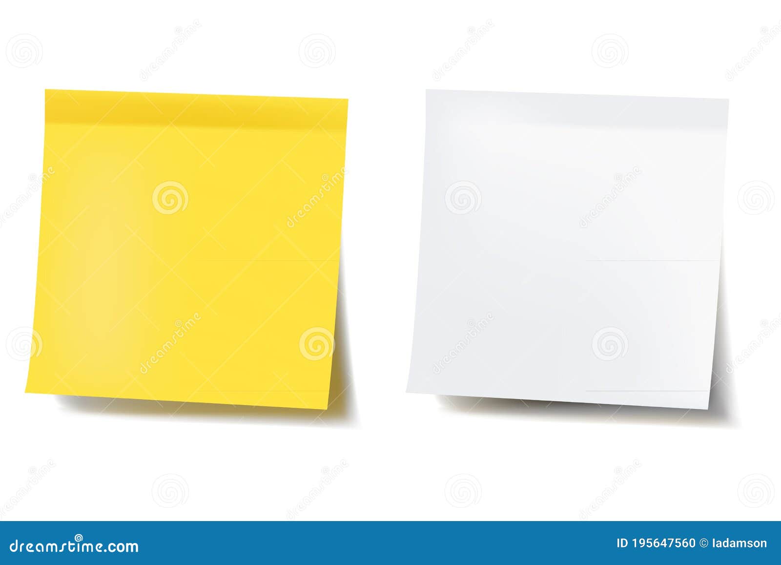 Blank Note Set stock vector. Illustration of announcement - 195647560