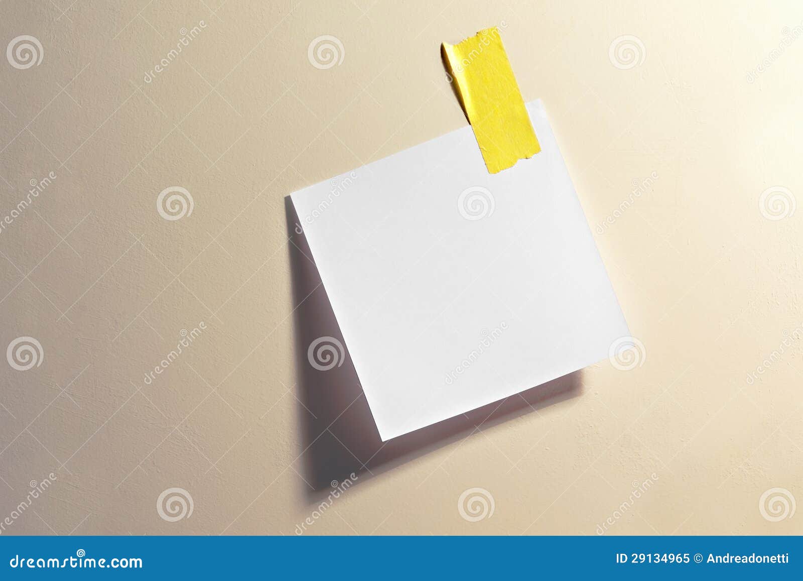 Blank note with tape stock image. Image of empty, blank - 29134965