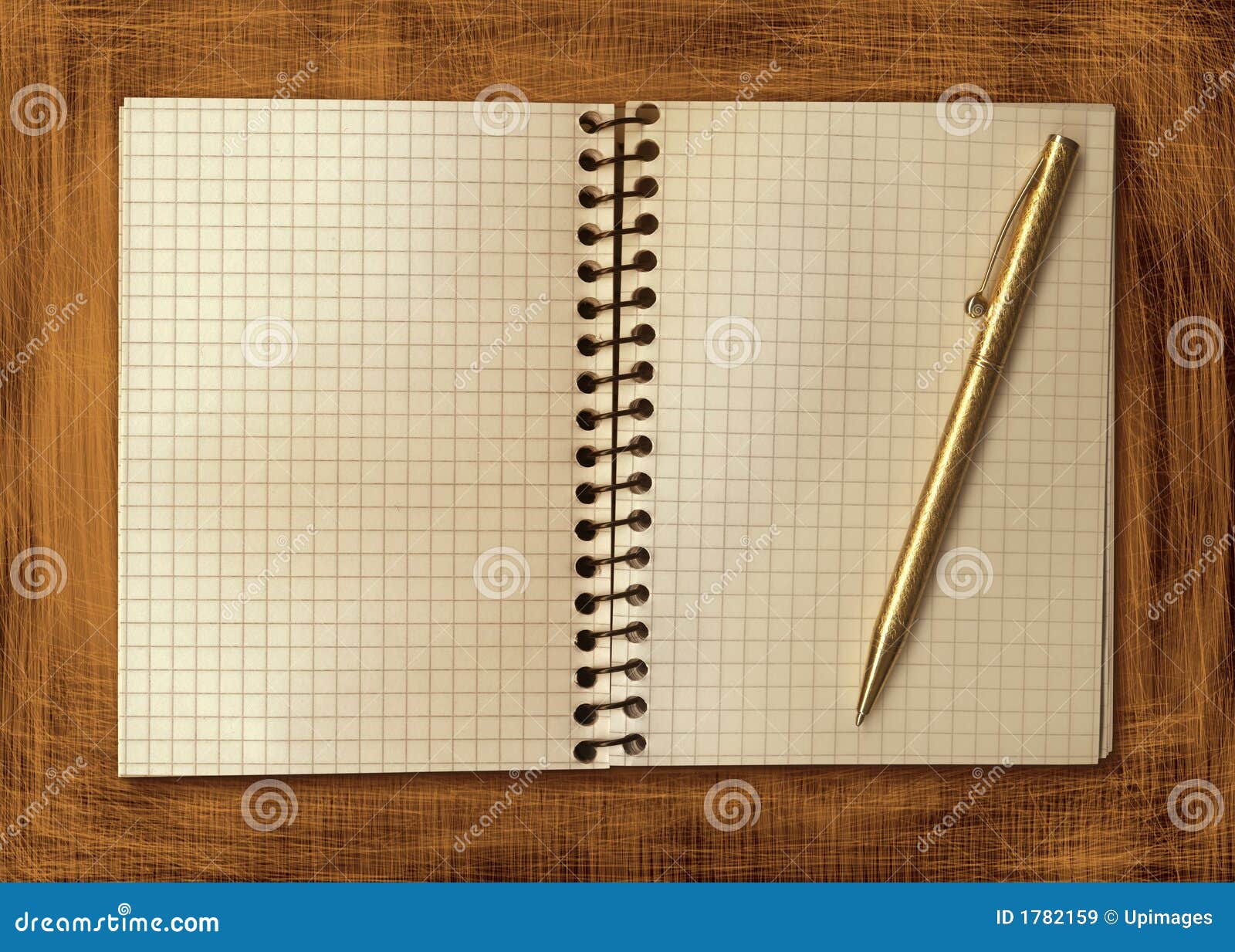 Blank Notebook stock image. Image of golden, school, lines - 1782159