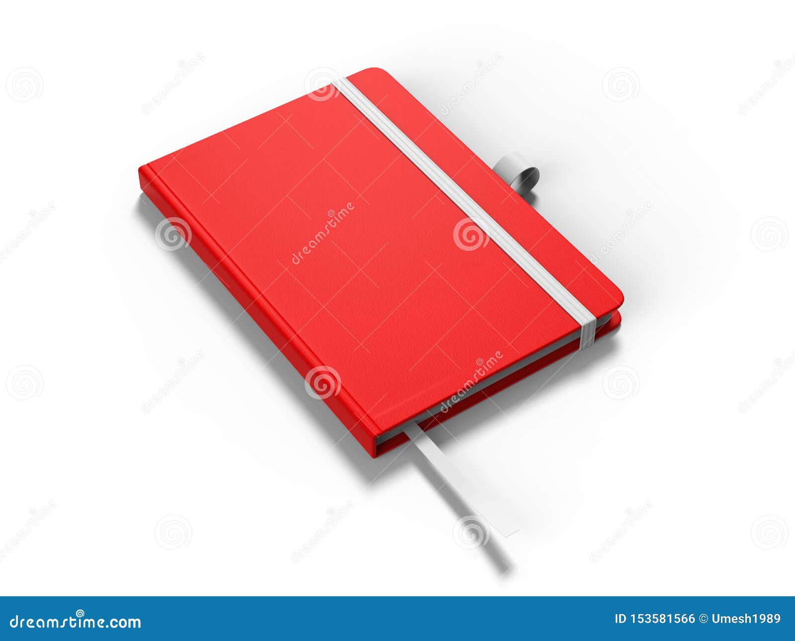 Blank Notebook with Elastic Band Closure for Branding and Mock Up, 3d ...