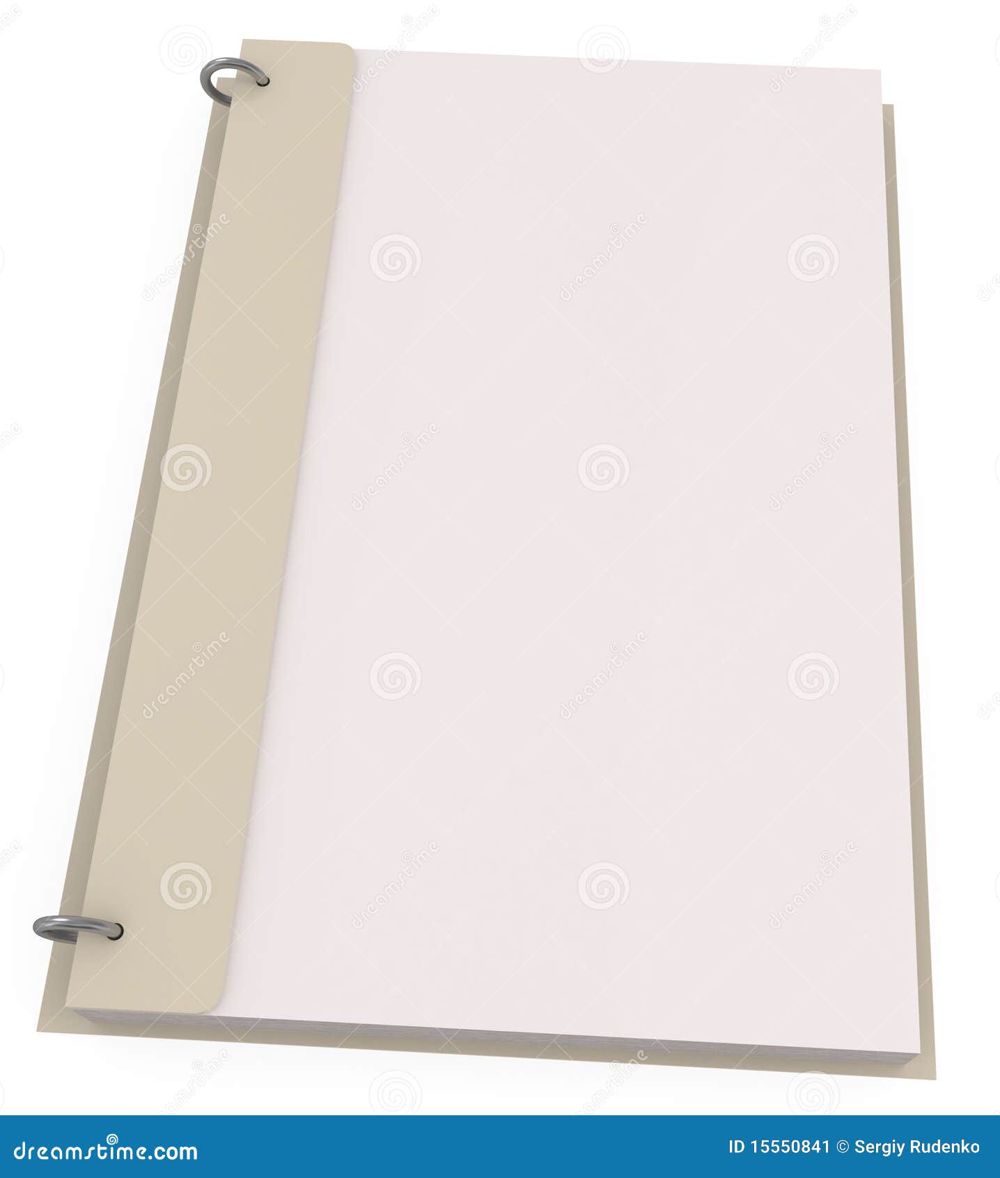 Blank Notebook Isolated on White Stock Illustration - Illustration of ...