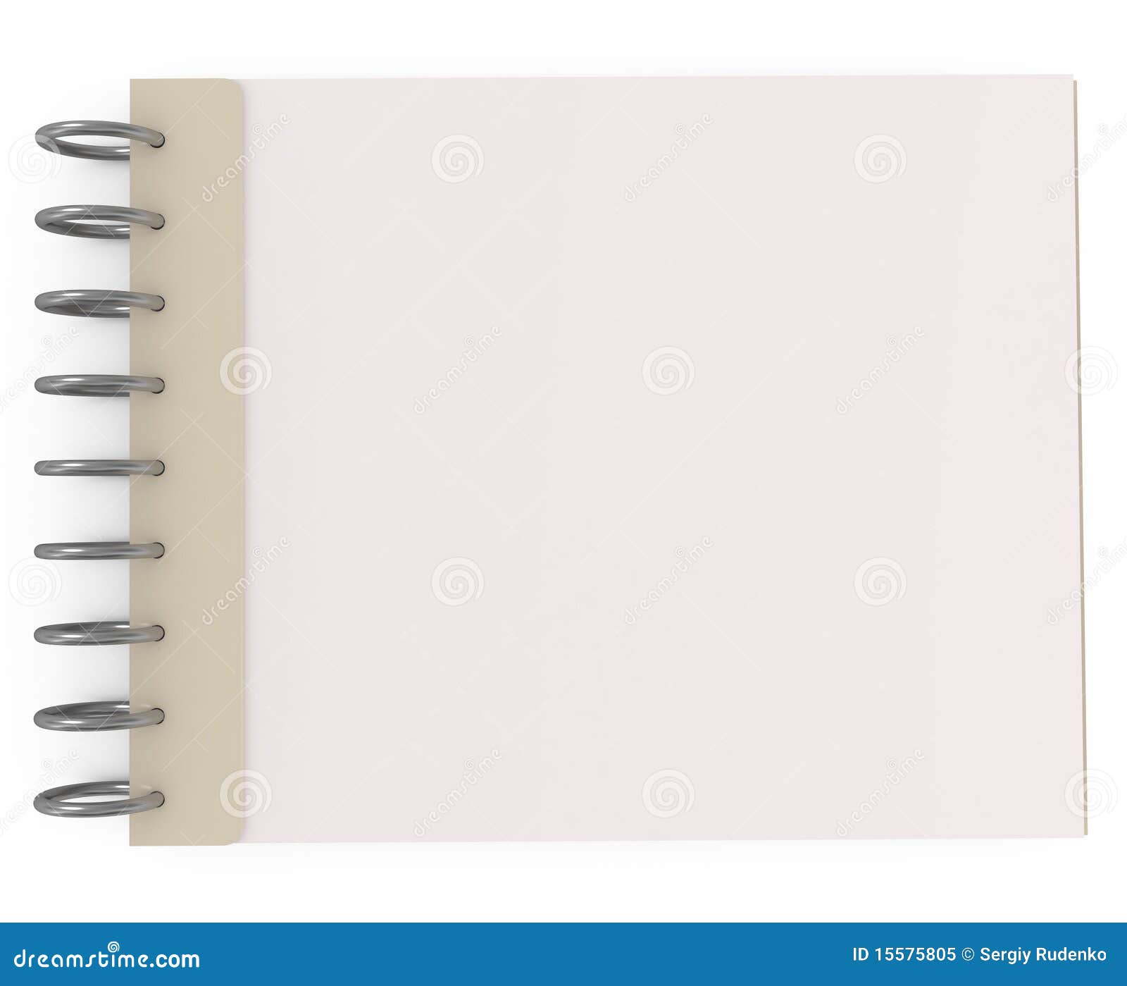 Blank Notebook Isolated on White Stock Illustration - Illustration of ...