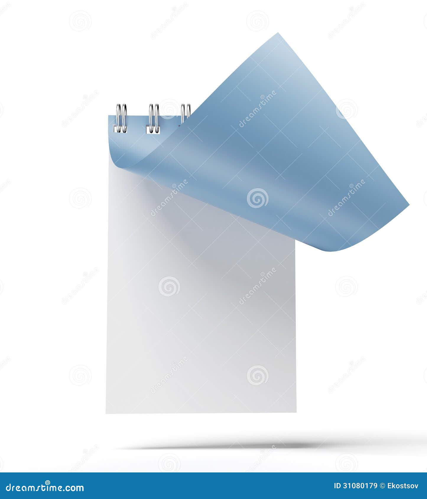 Blank Notebook Isolation on White Stock Illustration - Illustration of ...