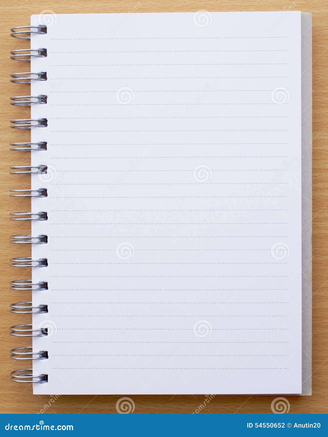 Blank notebook line stock photo. Image of wood, empty - 54550652