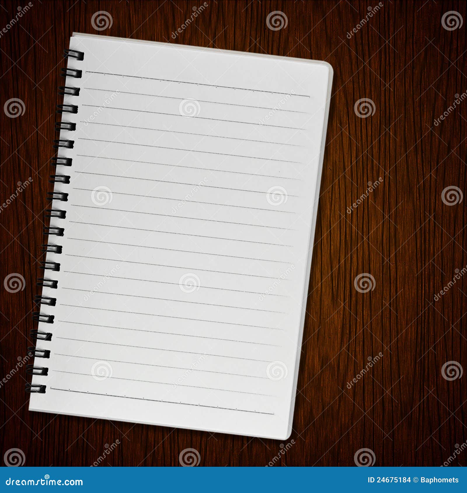 Blank Notebook on Old Wood Background Stock Photo - Image of notepaper ...