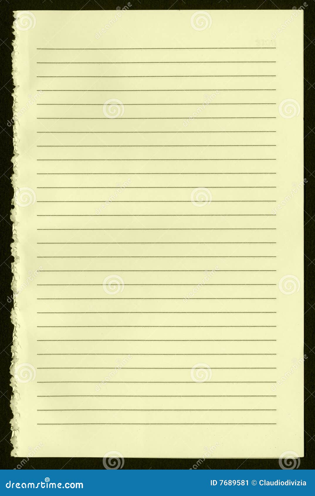 Blank Notebook Page Stock Image - Image: 7689581