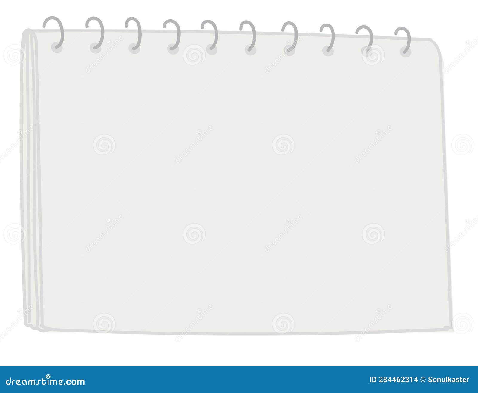 Blank Notebook Page with Binder, Sketchbook Vector Stock Vector ...