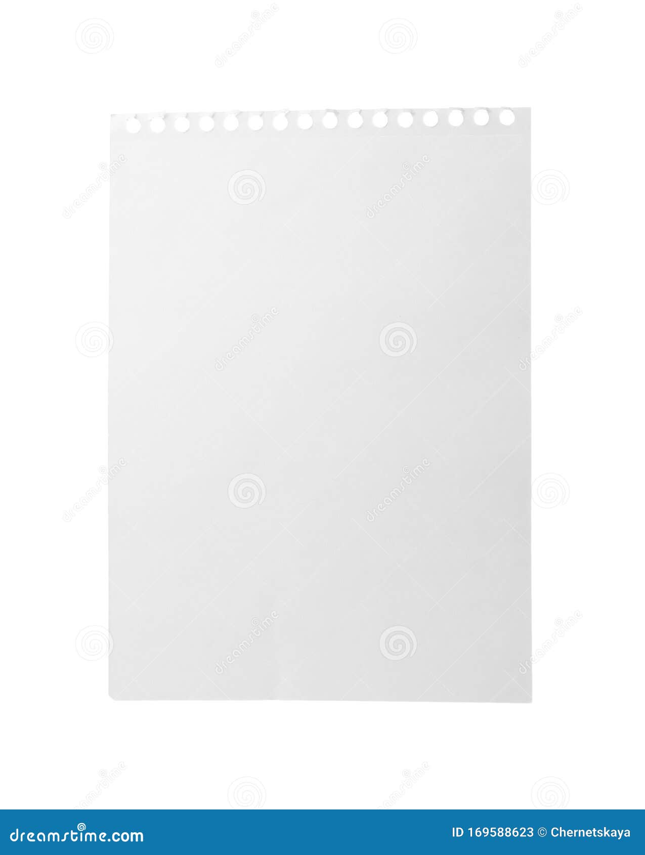 Blank Notebook Paper Isolated on White. Space for Design Stock Image ...
