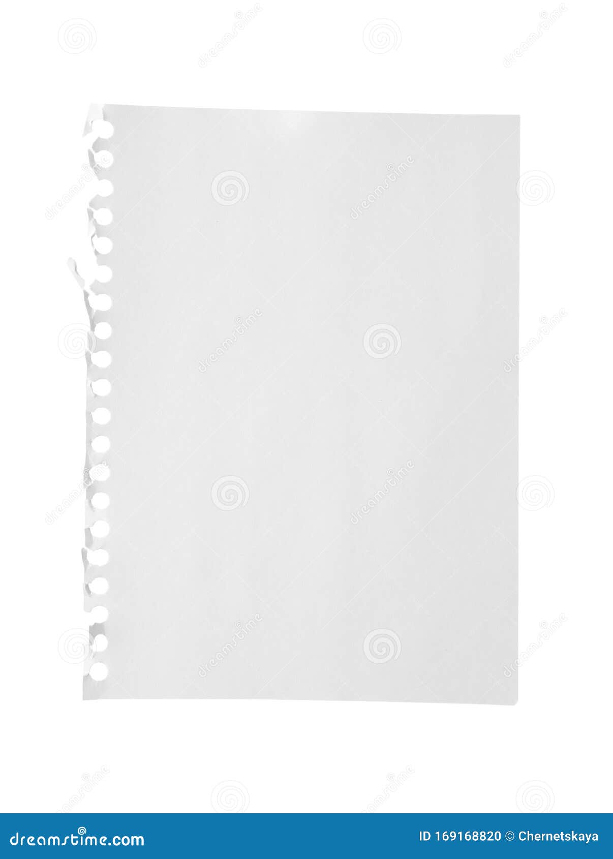 Blank Notebook Paper on White. Space for Design Stock Photo - Image of ...