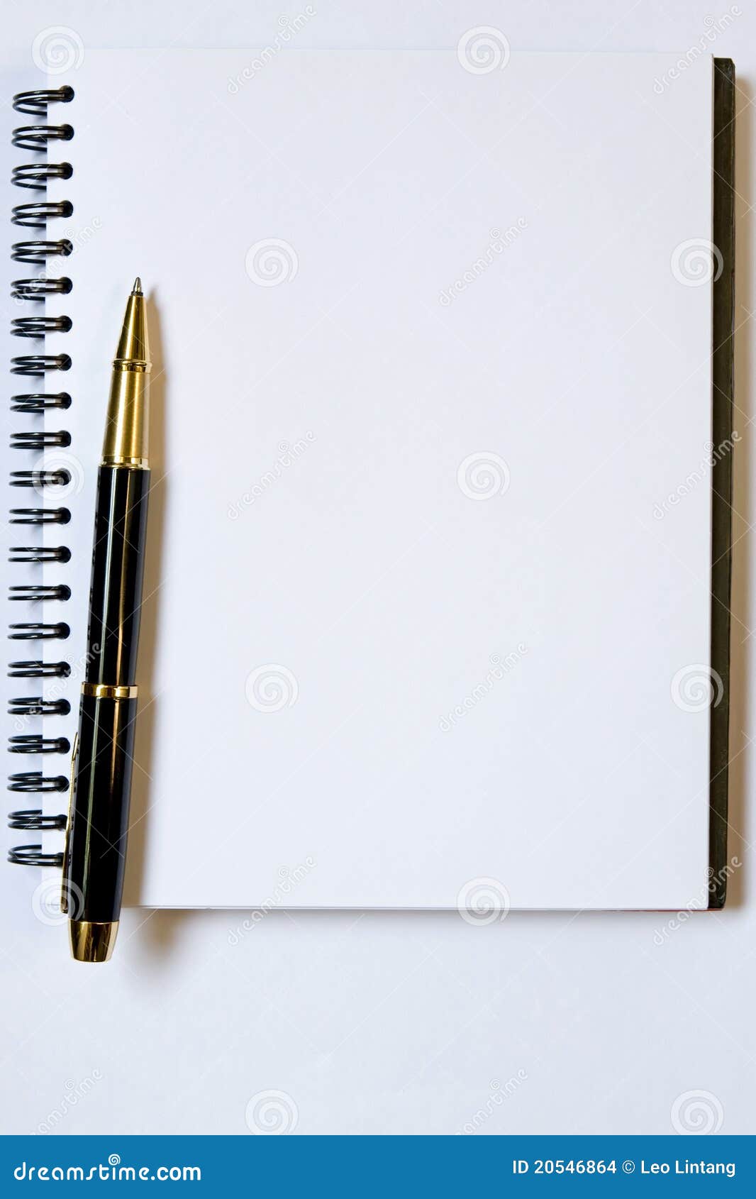 Blank Notebook and Pen stock photo. Image of diary, reminder - 20546864