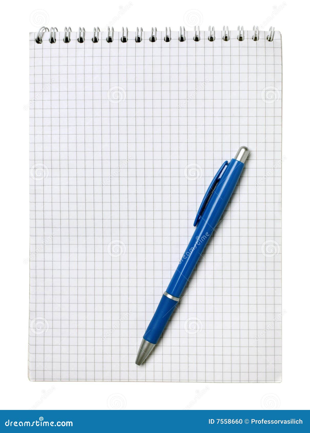 Blank notebook and pen stock photo. Image of ring, supply - 7558660