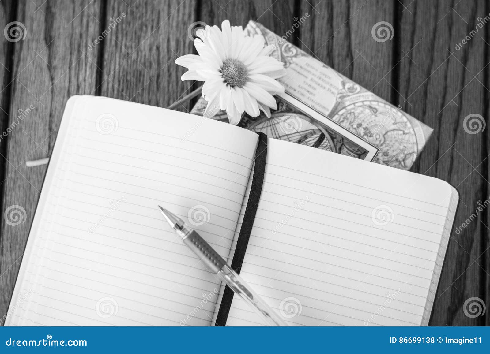 Blank Notebook and Pen stock photo. Image of page, handwritten - 86699138