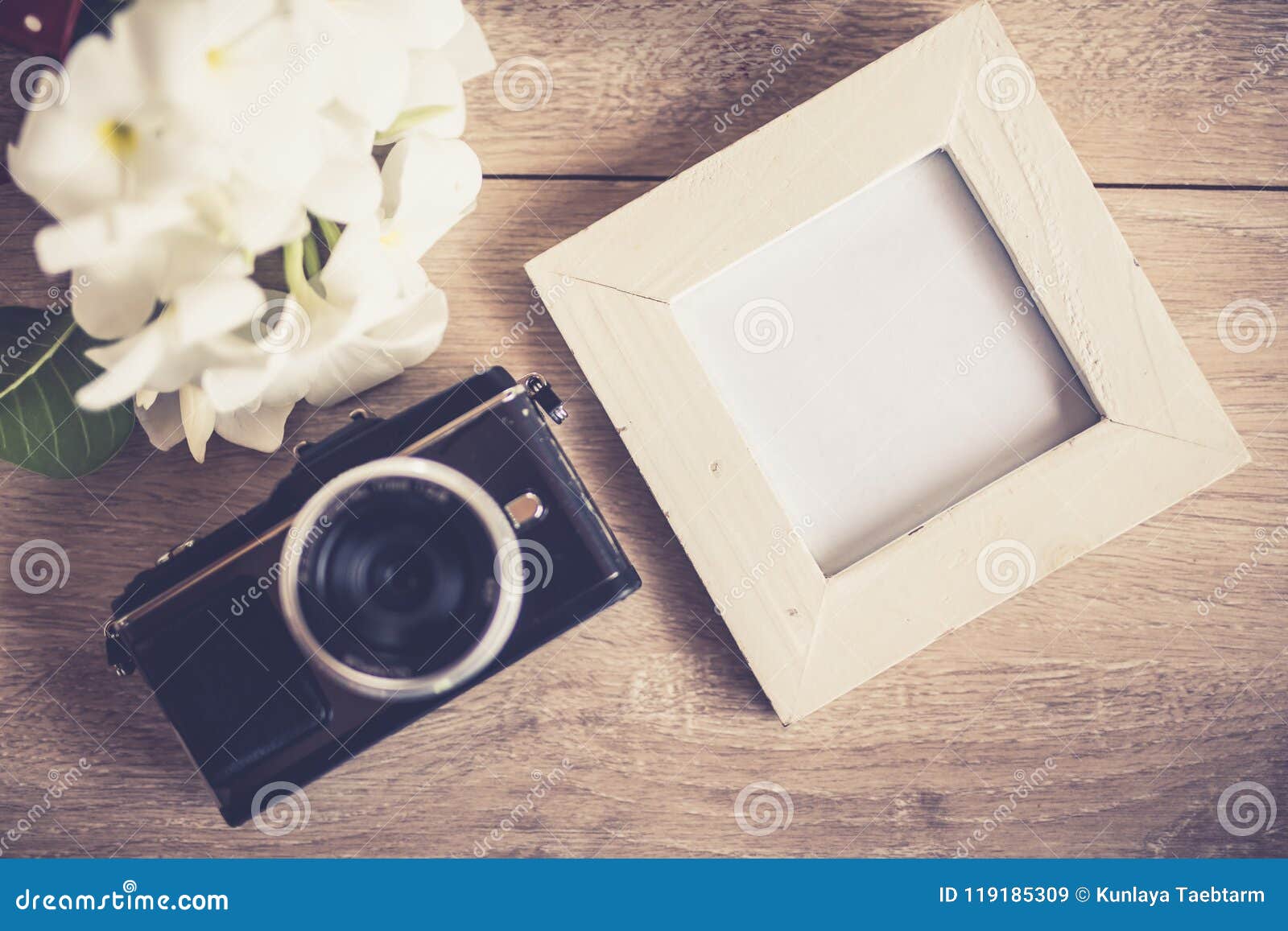 Blank Notebook and Picture Frame. Stock Image - Image of people, wood ...