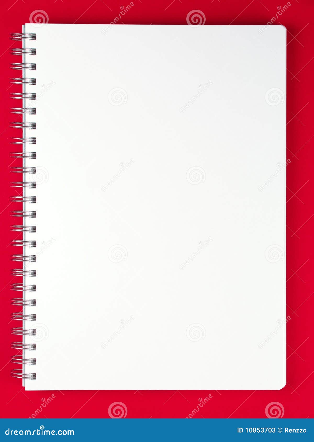 Blank Notebook on Red Table. Stock Image - Image of draw, paper: 10853703