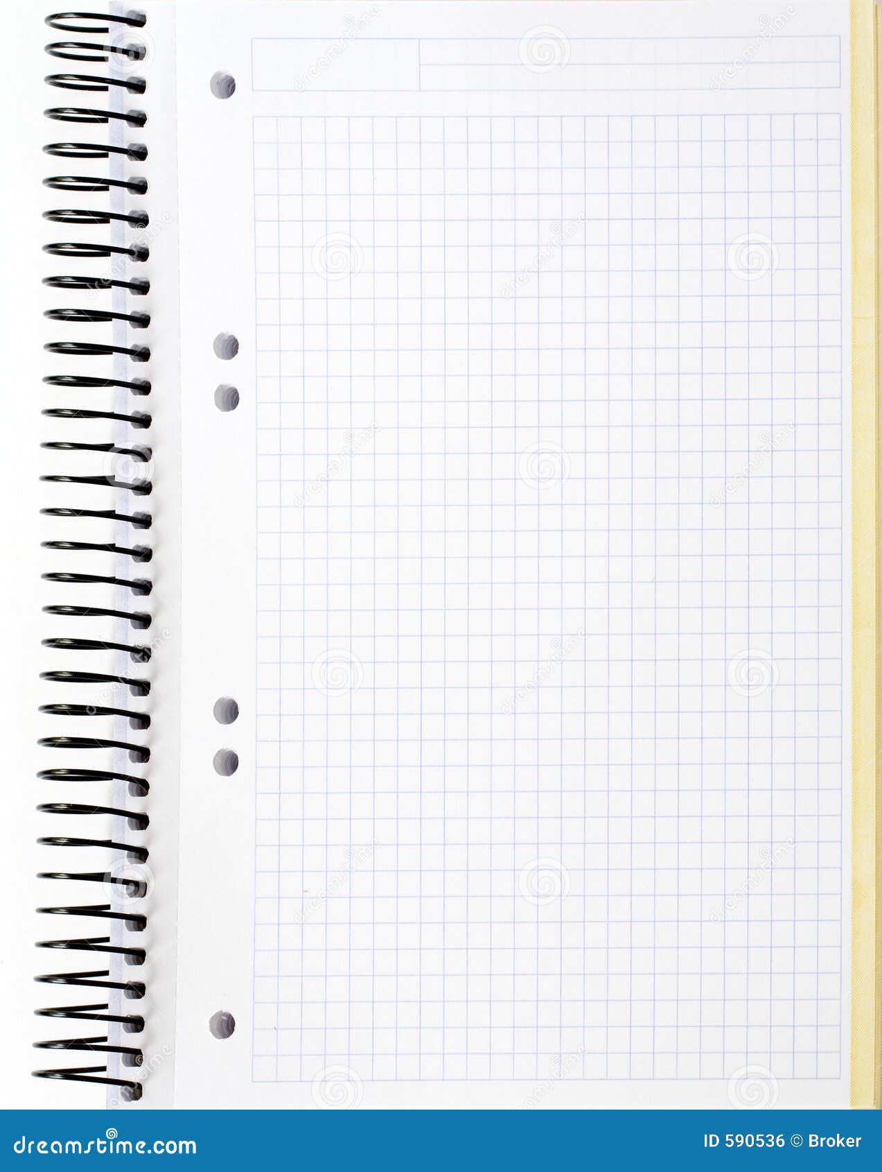 Blank notebook sheet stock photo. Image of college, binding - 590536